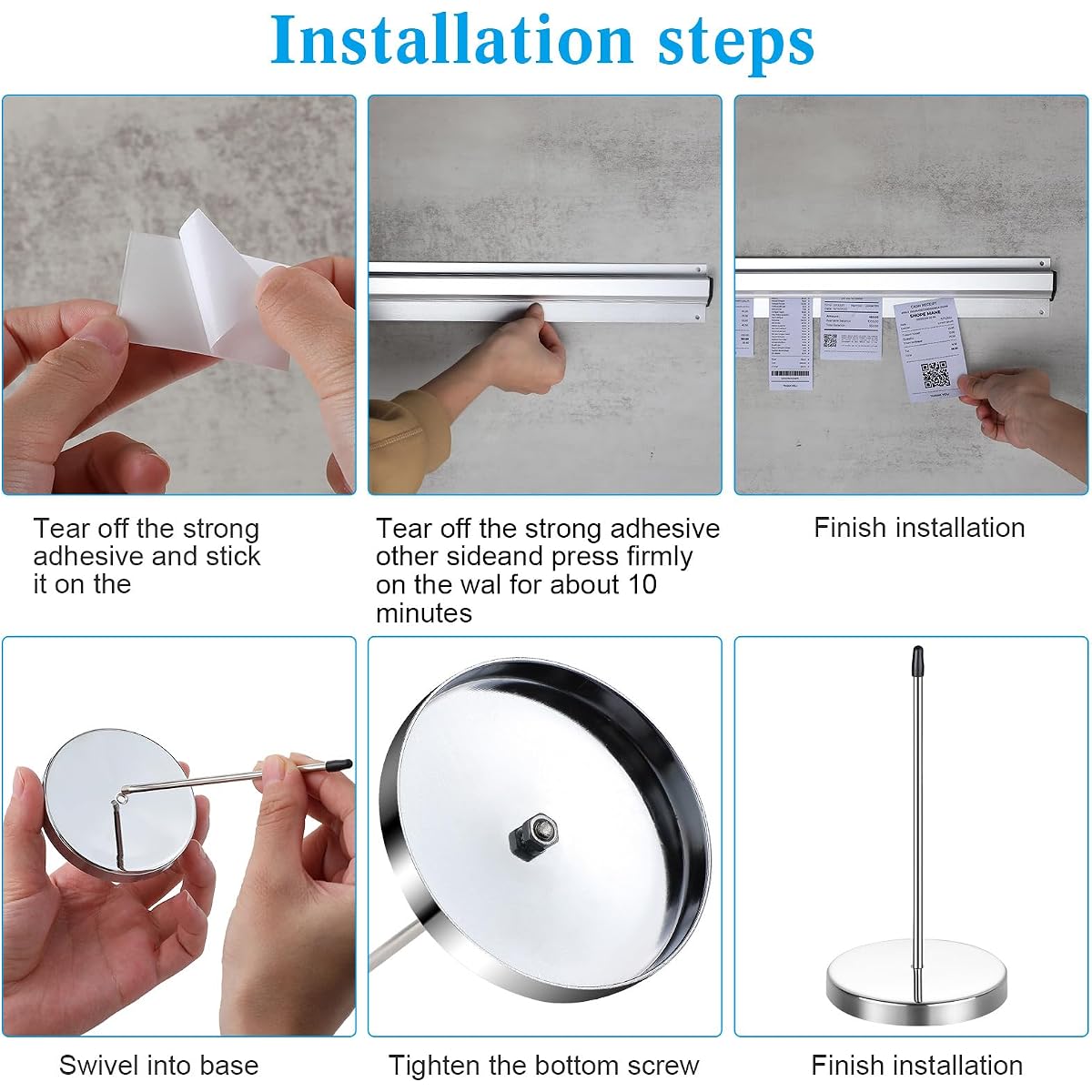 $4/mo - Finance Photect 2 Pcs 16 Inch Restaurant Ticket Holder with 2 ...