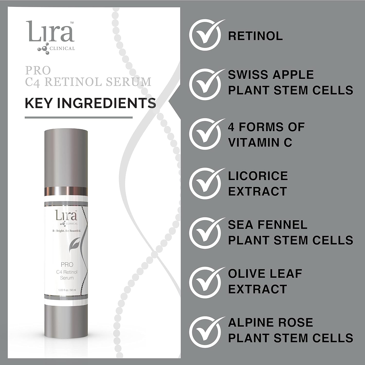 LIRA CLINICAL – C4 Retinol Serum con PSC 2Oz – Yaxa Colombia