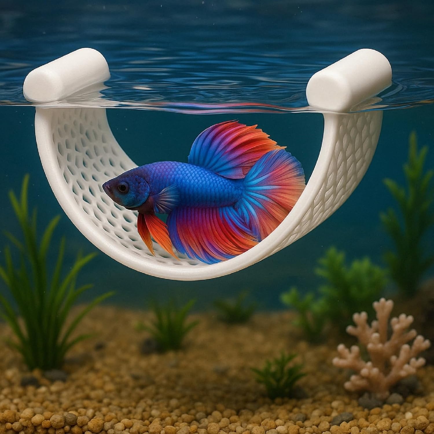 Amazon.com : White Betta Fish Hammock – Minimalist Floating Rest ...