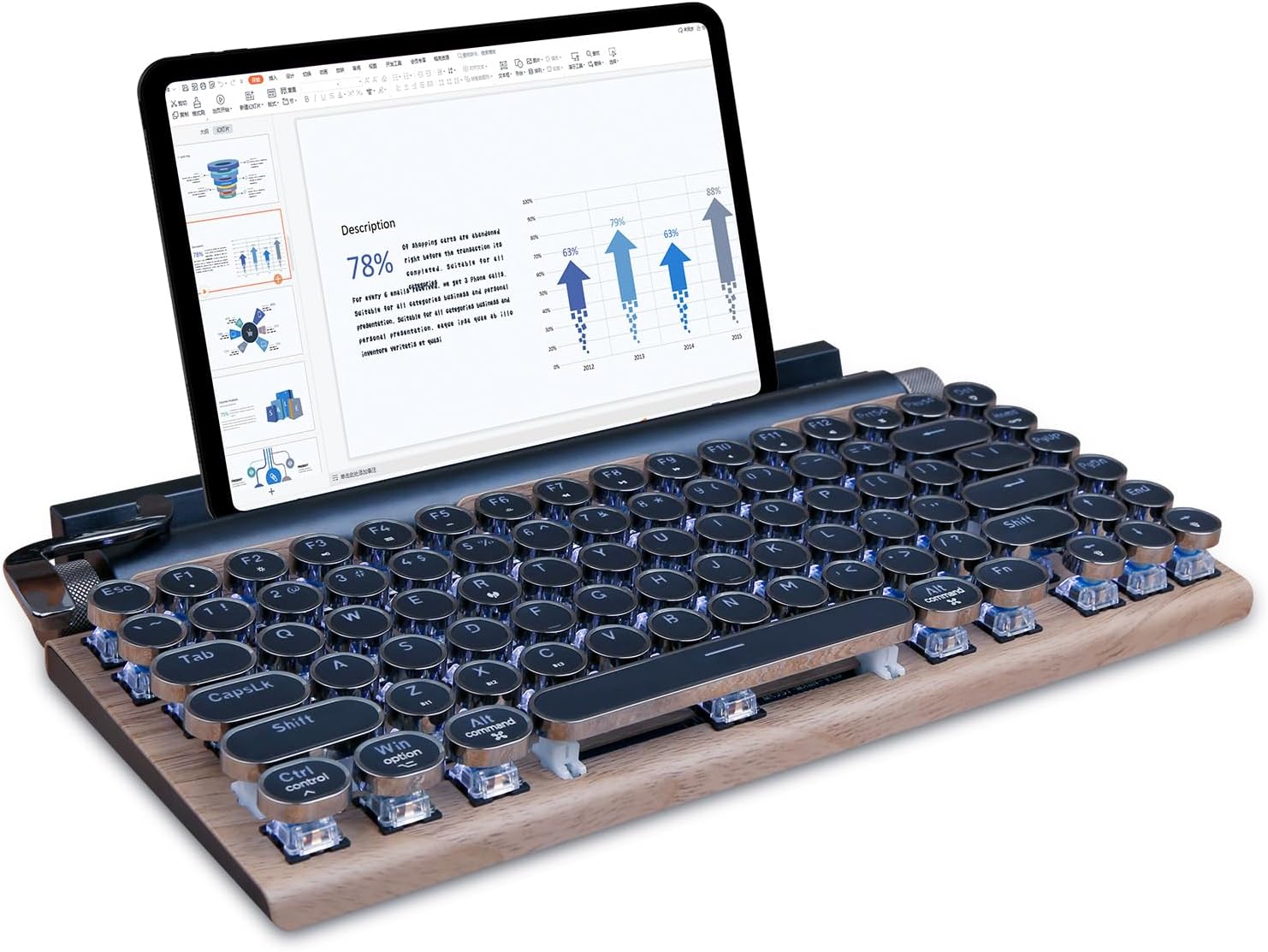 Amazon.com: RAZEAK Typewriter Keyboard, Retro Typewriter Keyboard ...