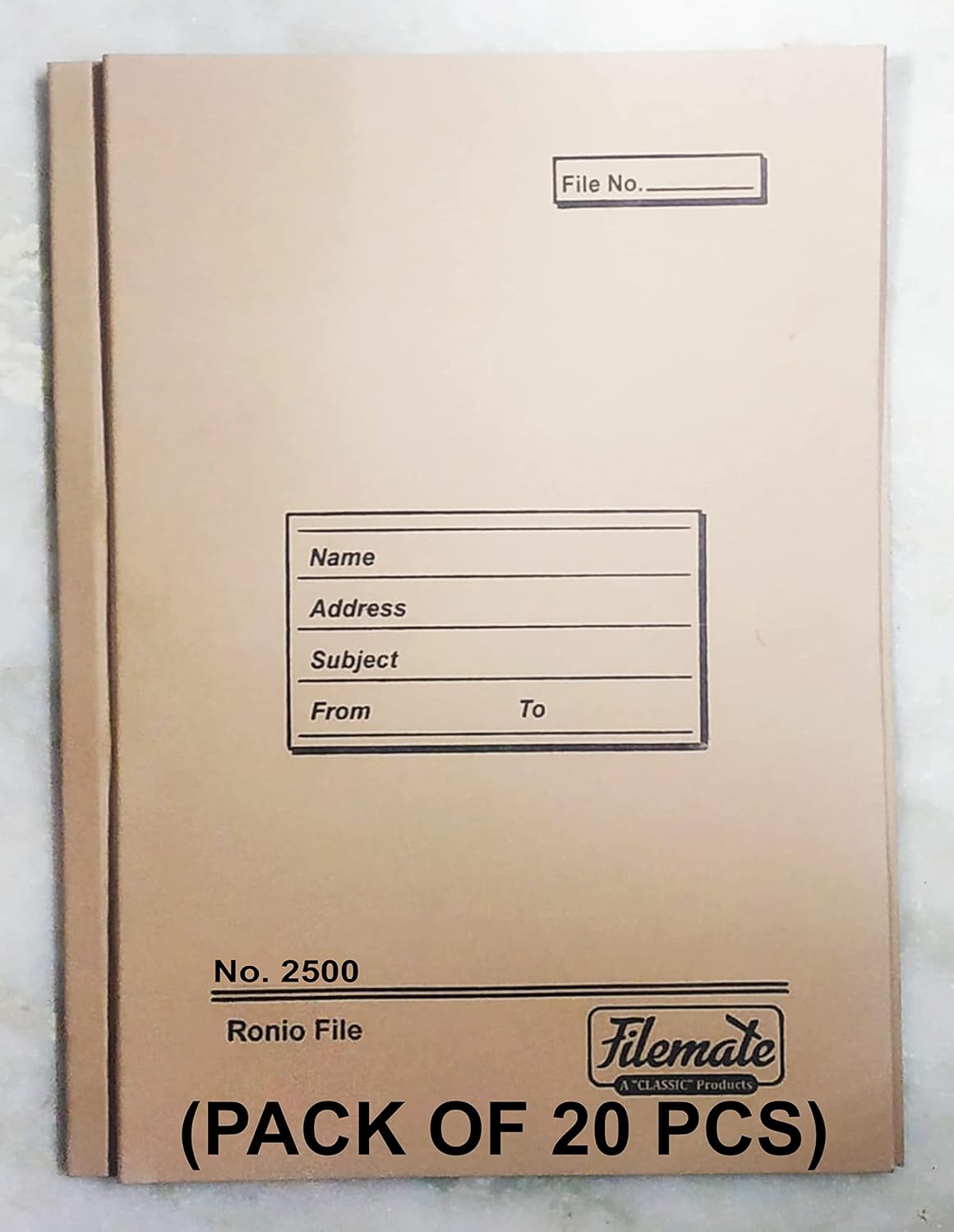 Filemate F/S or Legal Size Center Tag File No.2500(Pack of 20 pcs)(Size ...