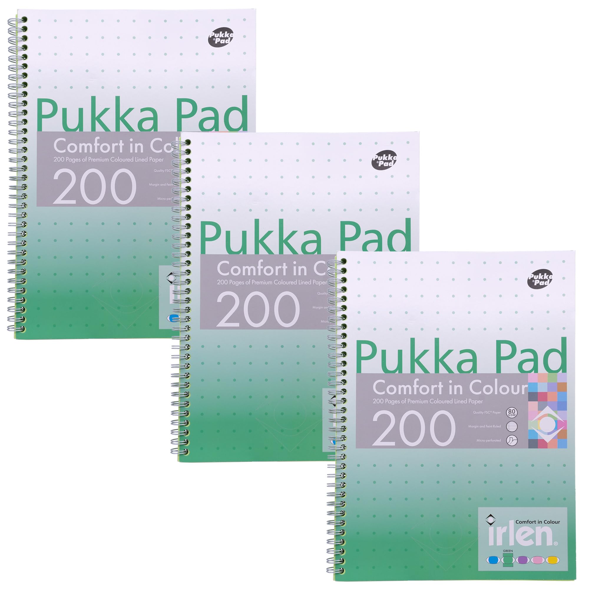 Pukka Pad, Irlen Jotta Pad A4 Notebook 3-Pack – Wire Bound Notepad 200 ...