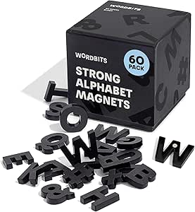 Amazon.com: WORDBITS 60pcs Alphabet Magnets - Strong Neodymium Magnetic ...