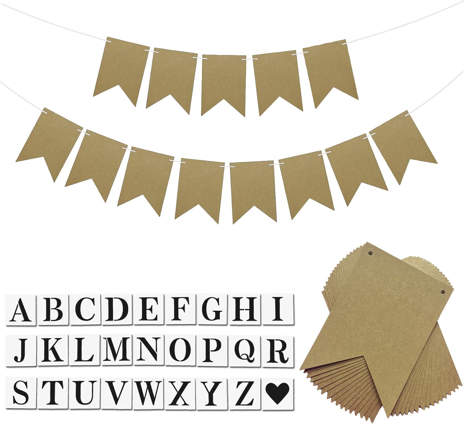 Amazon.com: DIY Brown Banner Set, Personalized Banner Party Decorations ...