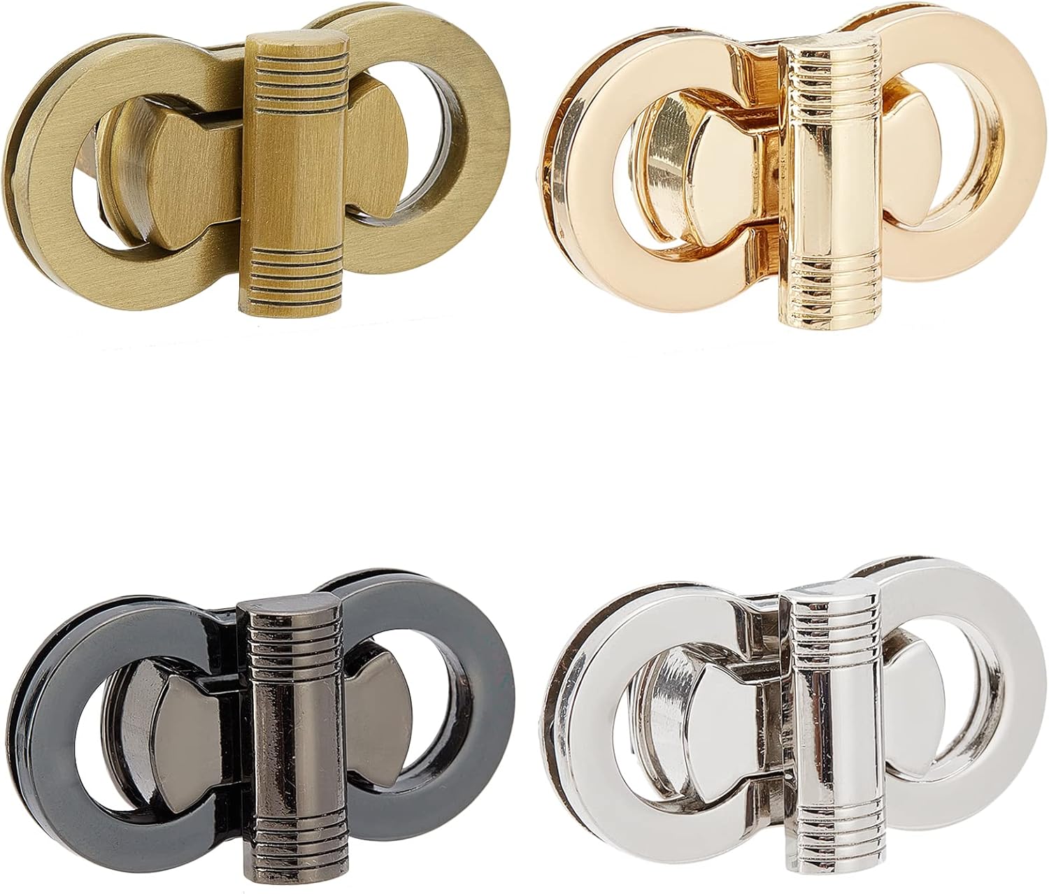 WADORN 4 Colors Alloy Bag Twist Lock Clasps, Handbag Turn Lock Catch ...