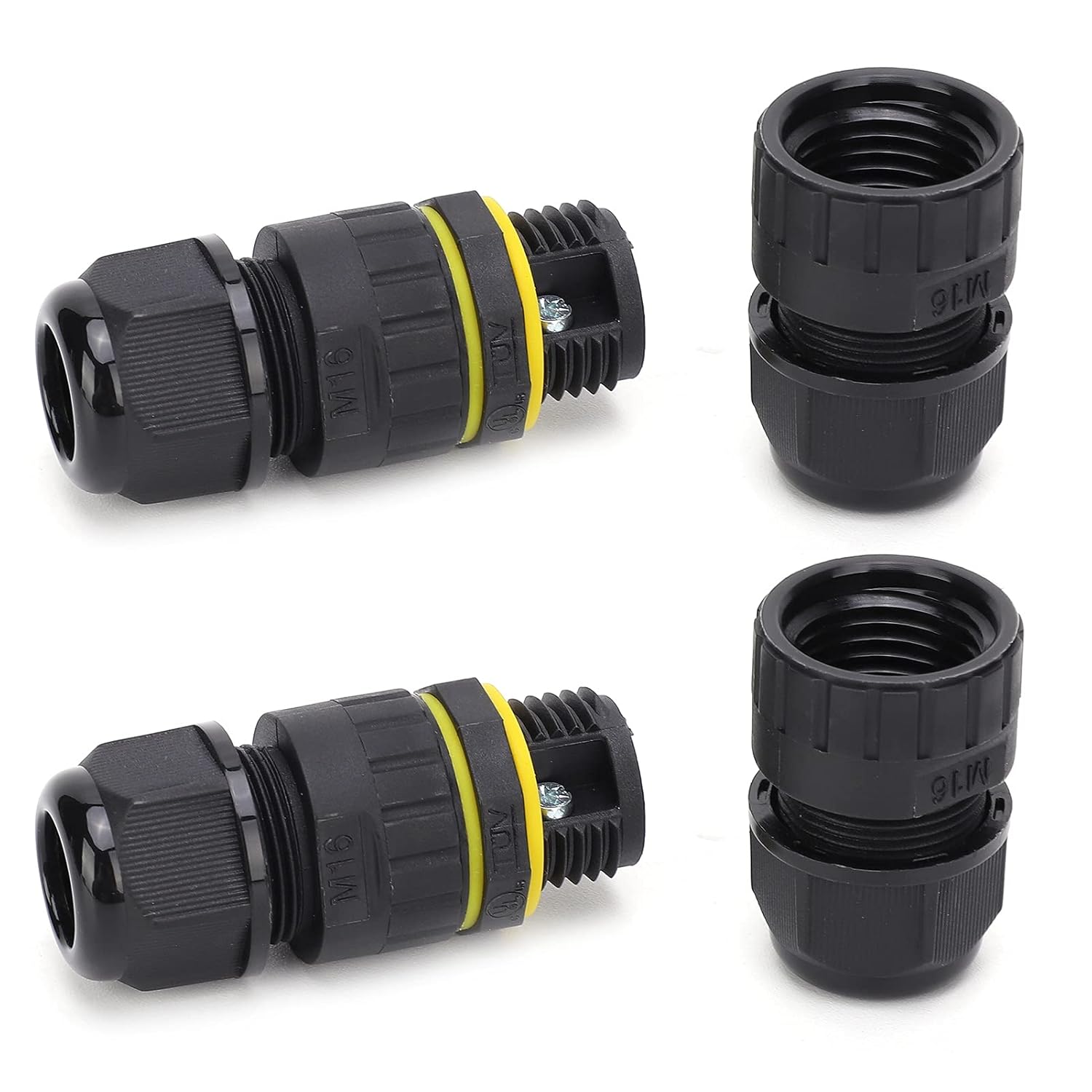 Set of 2 Cable Joint, Outdoor Electronic Cable Joint M16‑2P Waterproof ...