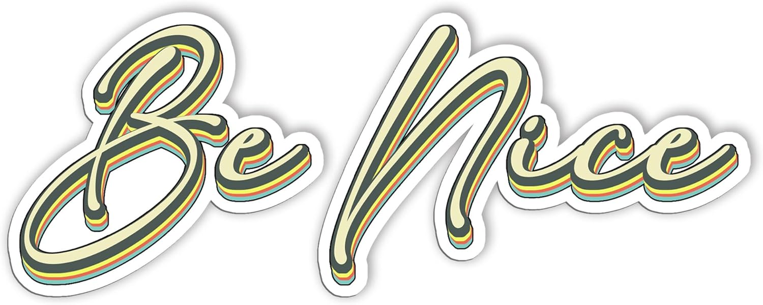 Amazon.com: Be Nice Sticker Friendly Bumper Stickers Safety Car Decals ...