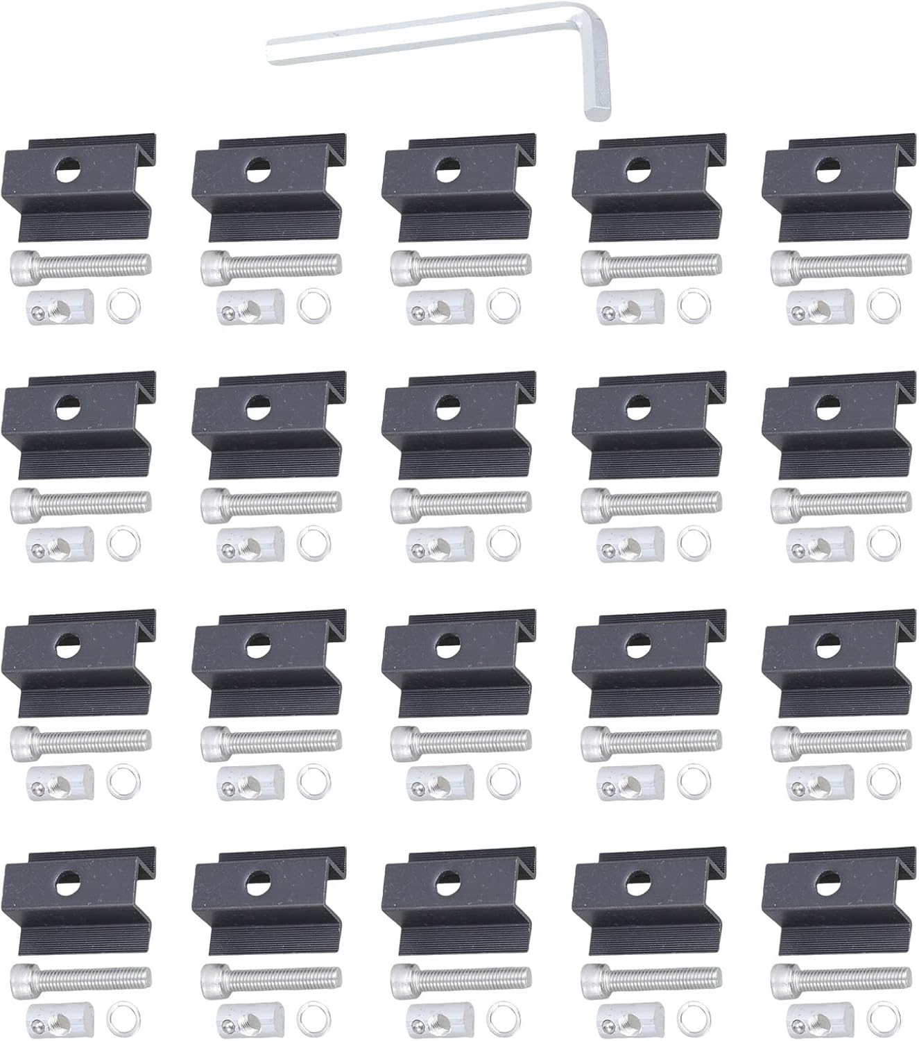 Amazon.com: 20 Pack Solar Modules Z Brackets with Screws Adjustable ...