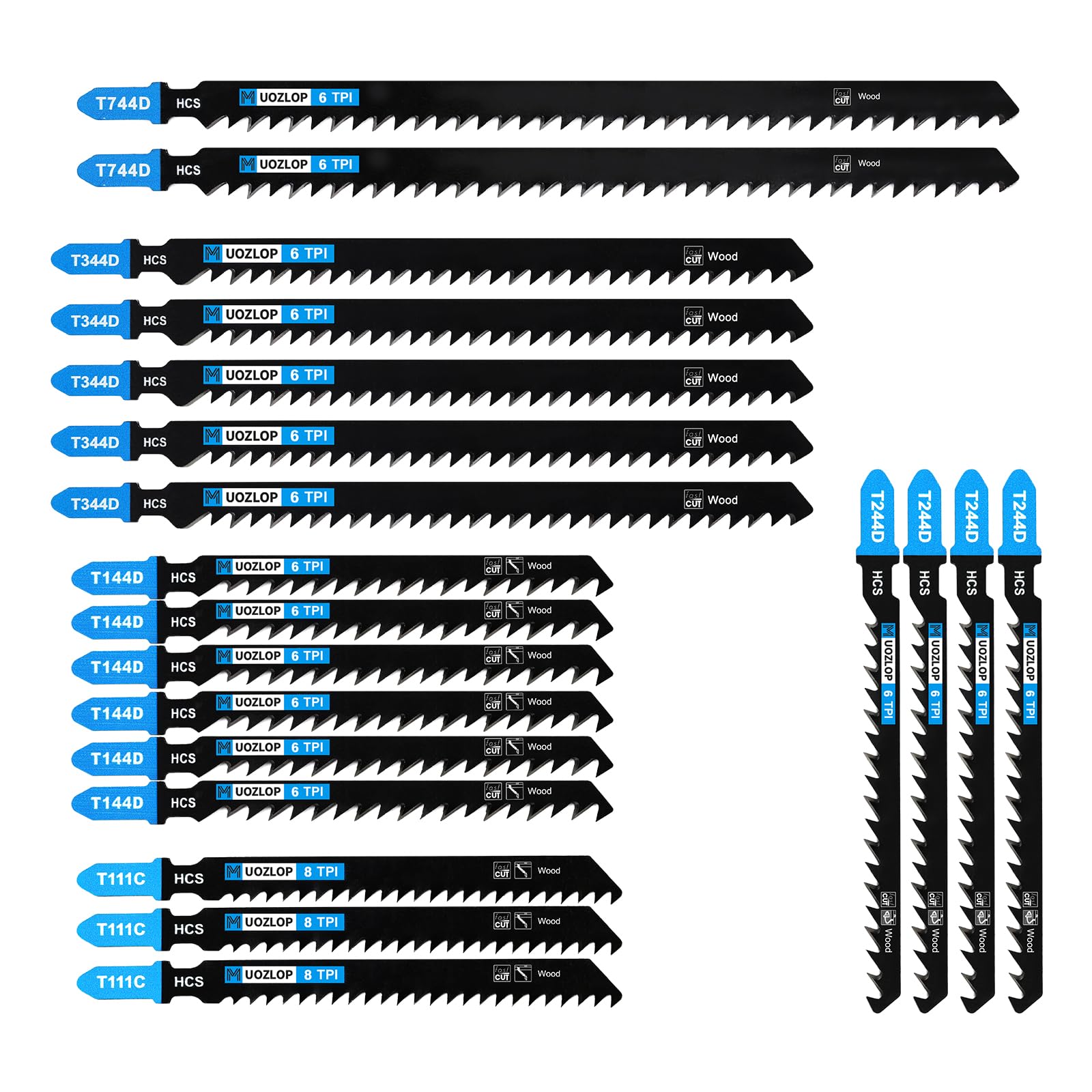20 Pcs Jigsaw Blades Jig Saw Blades With Storage Case | Desertcart INDIA
