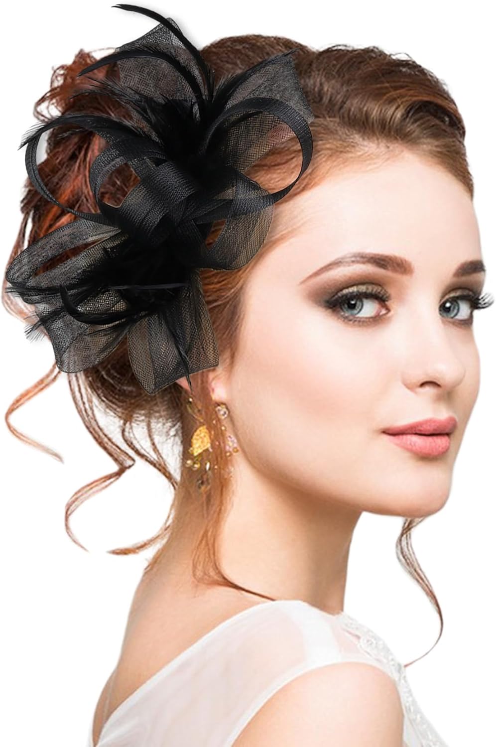 Markest Women's Fascinators Tea Party Headpiece Feather Headwear for ...