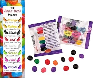 Amazon.com: 17 Bulk Sets of Jelly Bean Prayer Bookmark with Meaning of ...