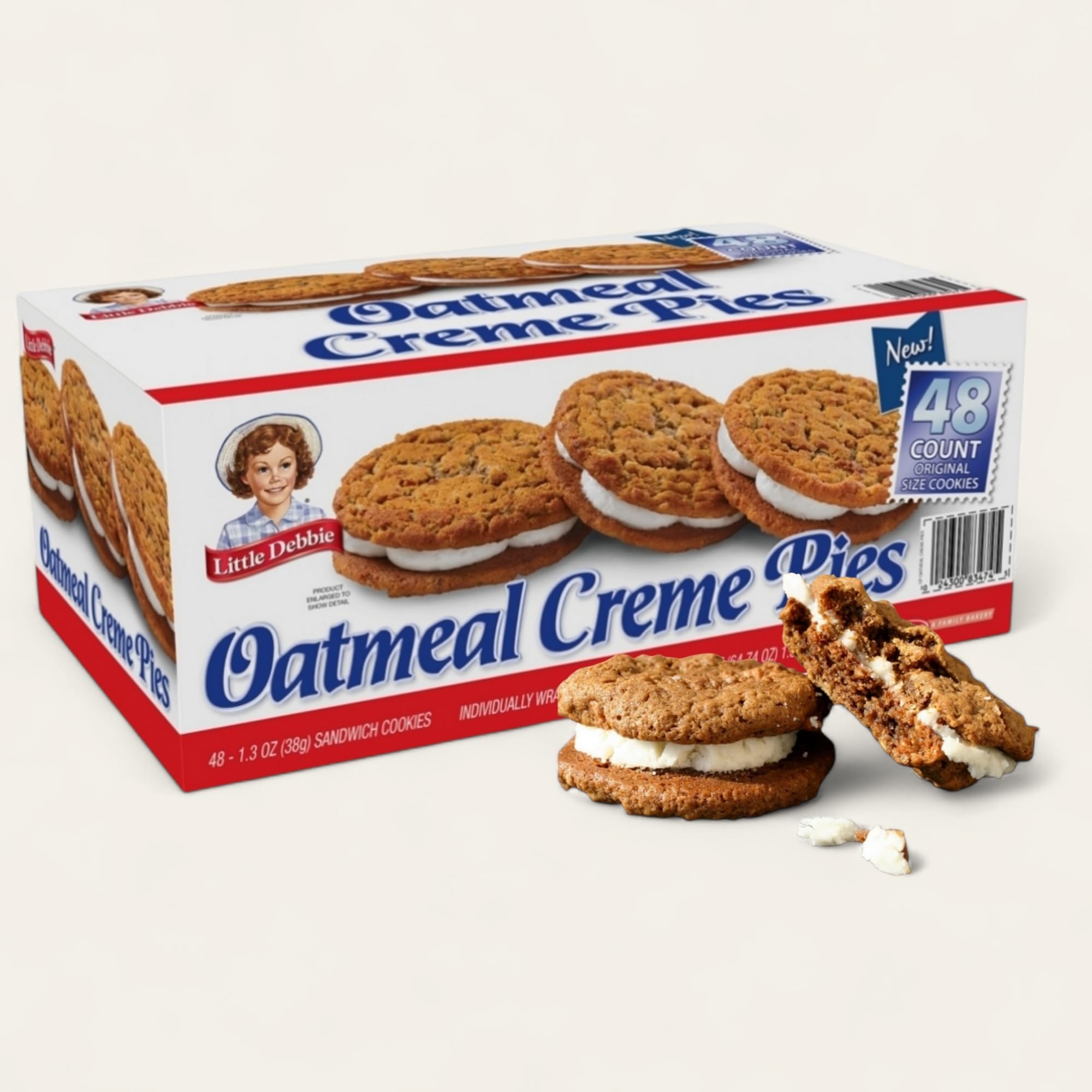 Amazon.com: Little Debbie Vending Double Decker Oatmeal Creme Pie - 54 ...