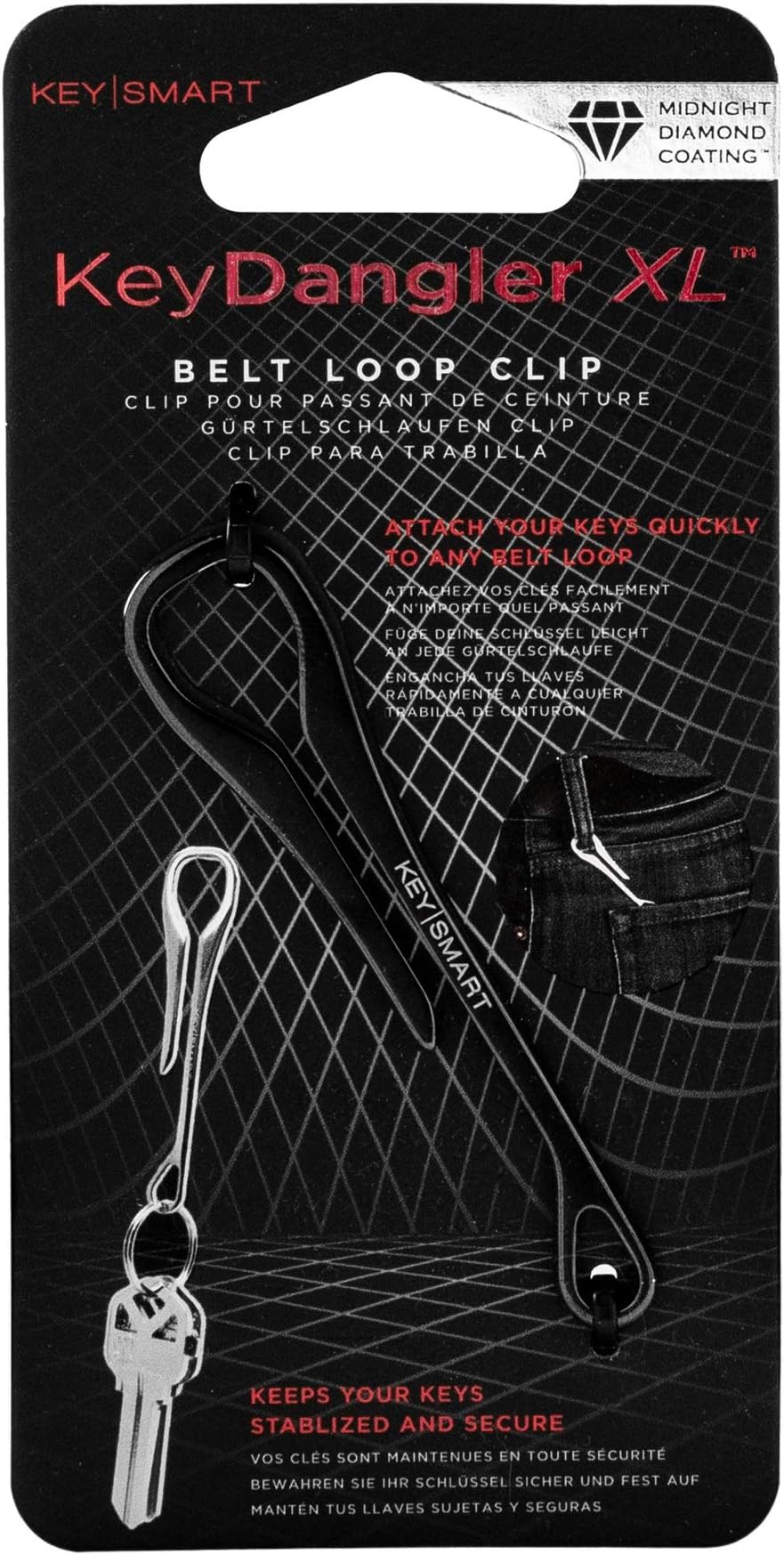 Amazon.com: KeySmart Key Dangler - Clip Your To Anything (Midnight ...