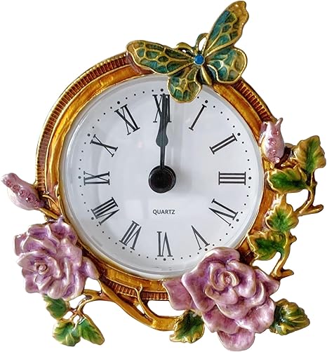 Amazon.com: Pasiir Silent Mini Vintage Analog Table Clock with Hand ...