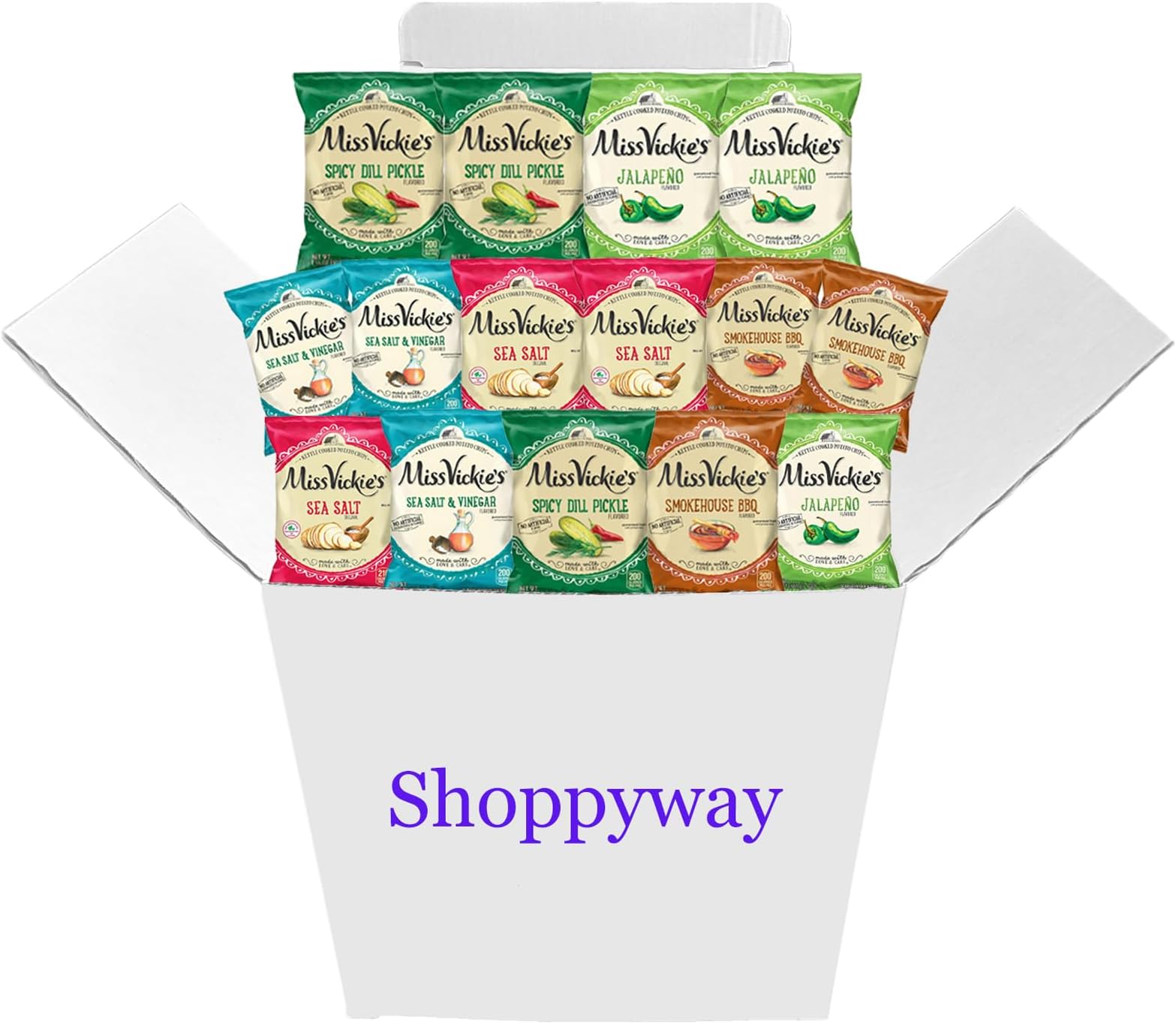 Amazon.com : Miss Vickie Potato Chips Variety Pack - Kettle Cooked Bulk ...