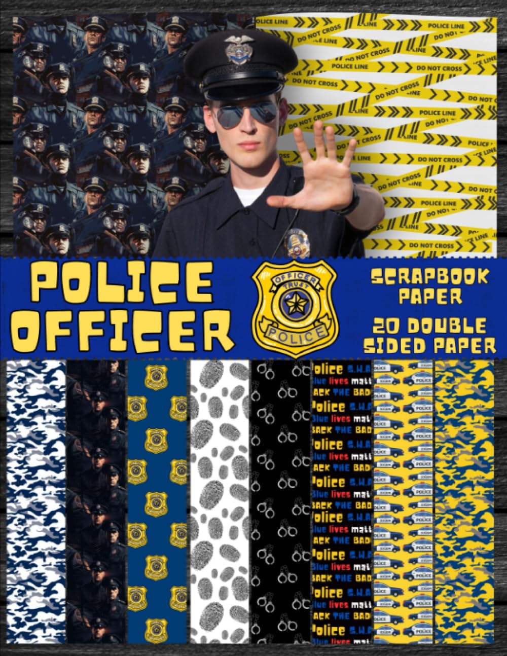 Police officer scrapbook paper, 8.5x11, 10 Designs, 20 Double-Sided ...