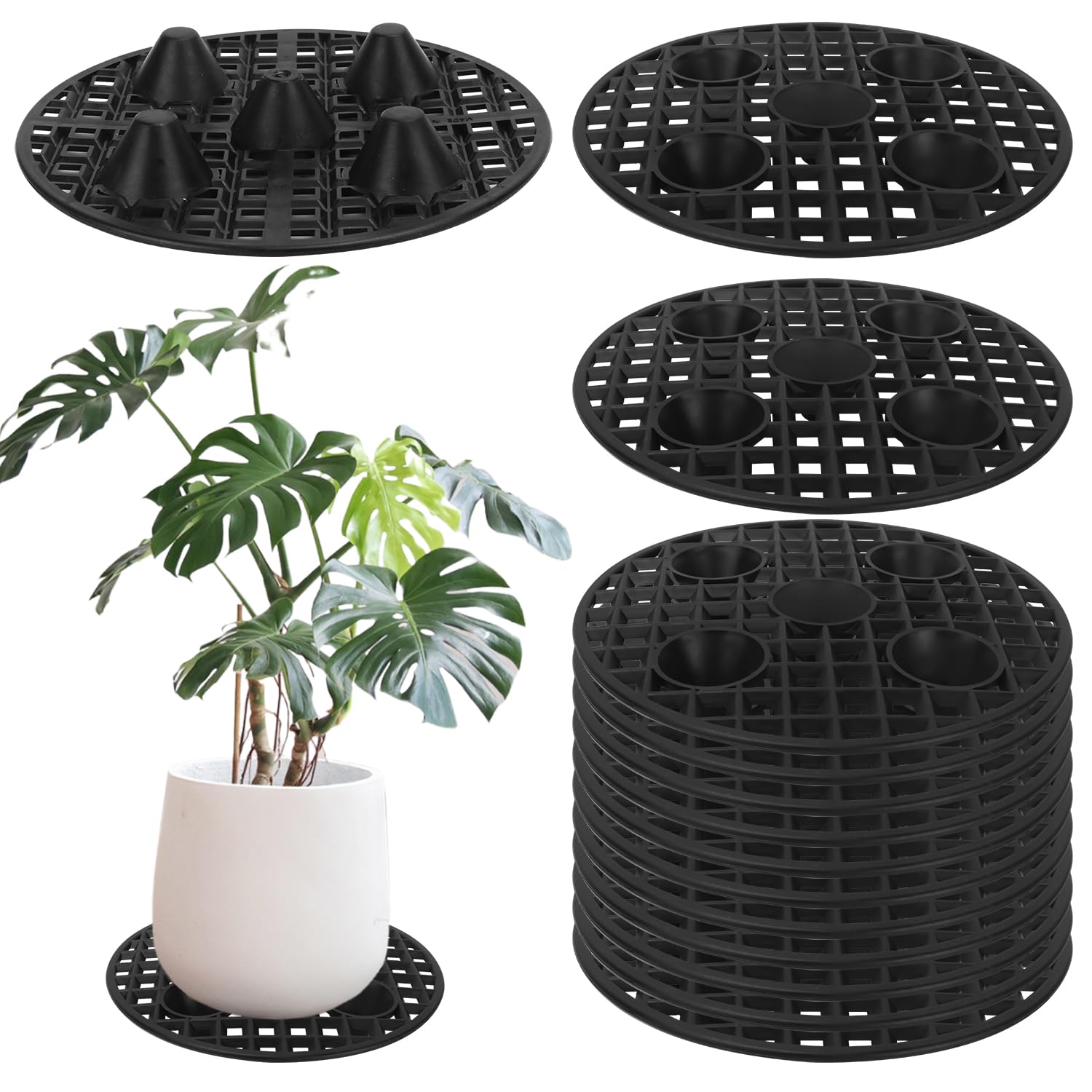 Amazon.com: KUKLIPJIM 35 Pack Plant Pot Elevators 7.87 Inch Plastic ...