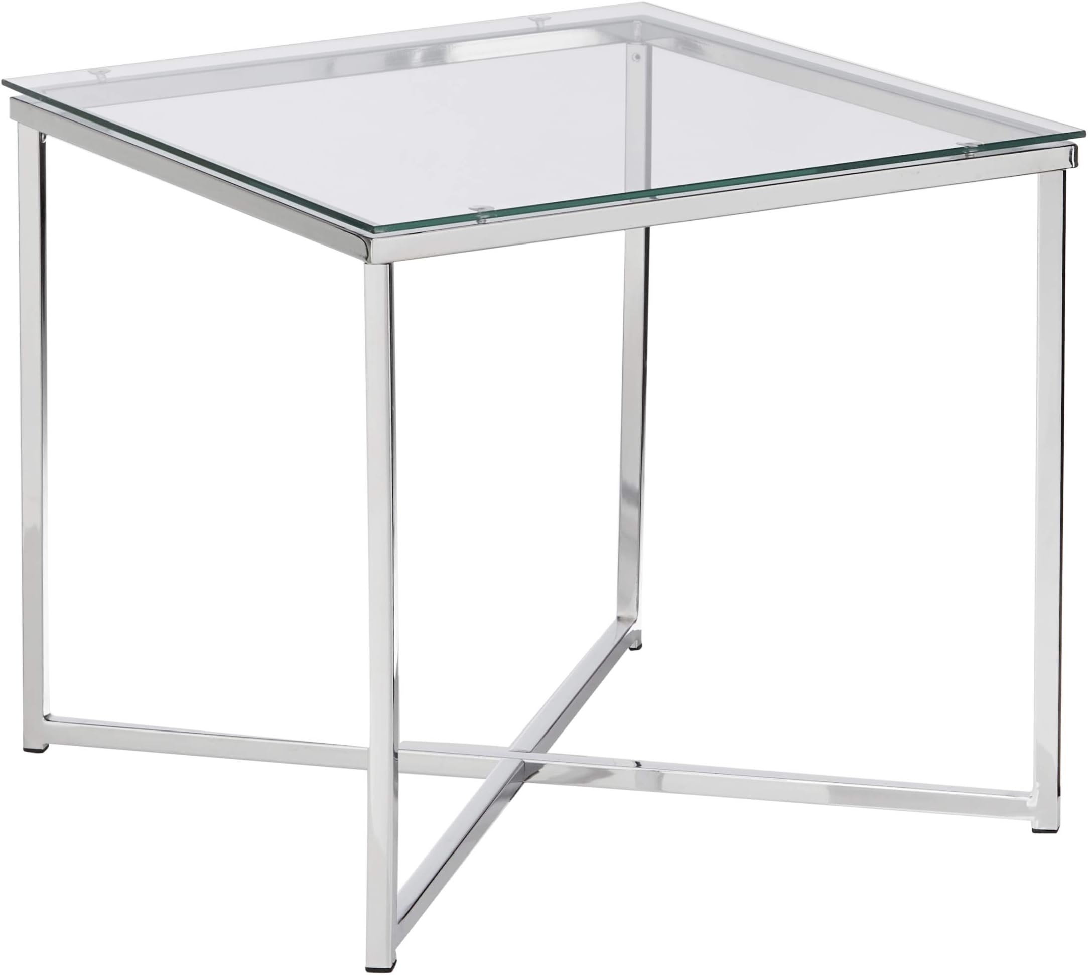 AC Design Furniture, Chrome Lamp Table, Silver, 50 x 45 x 50 cm ...