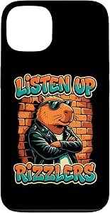 Listen Up Rizzlers Capybara Meme Funny Zoomer Case for iPhone 13 ...