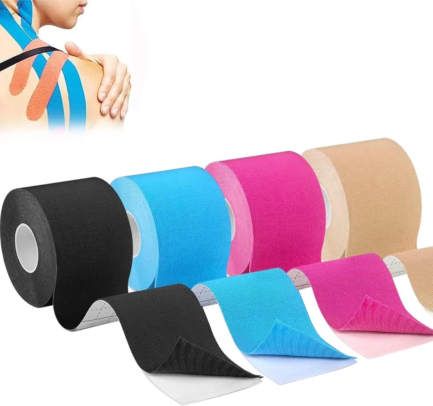 Cinta Kinesiologica 4 Rollos - 5CM X 5M Kinesiotape Cinta, Cintas ...