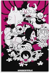 Amazon.com: Undertale Anime Posters Posters for Room Aesthetic Canvas ...