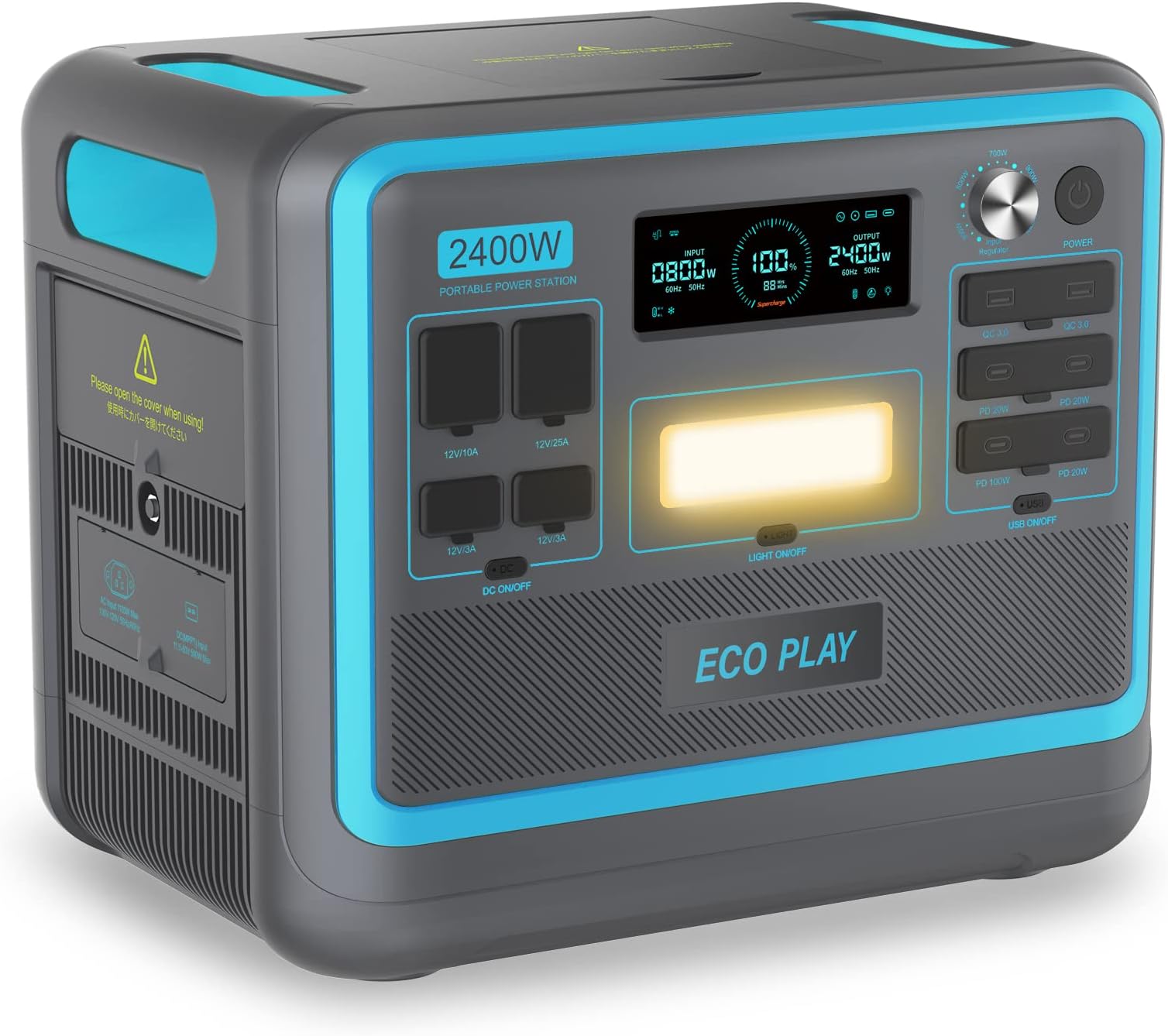 AFERIY Portable Power Station 2400W with 200W Solar Panel, 2048Wh ...