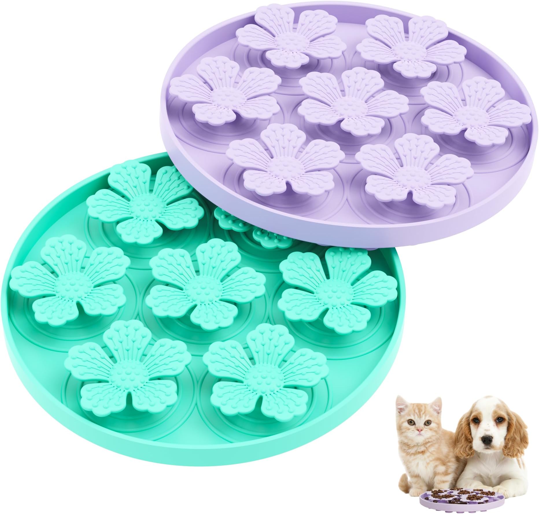 TUCANA 2PCS Lick Mat for Dogs & Cats, Stable Slow Feeding Pad with ...