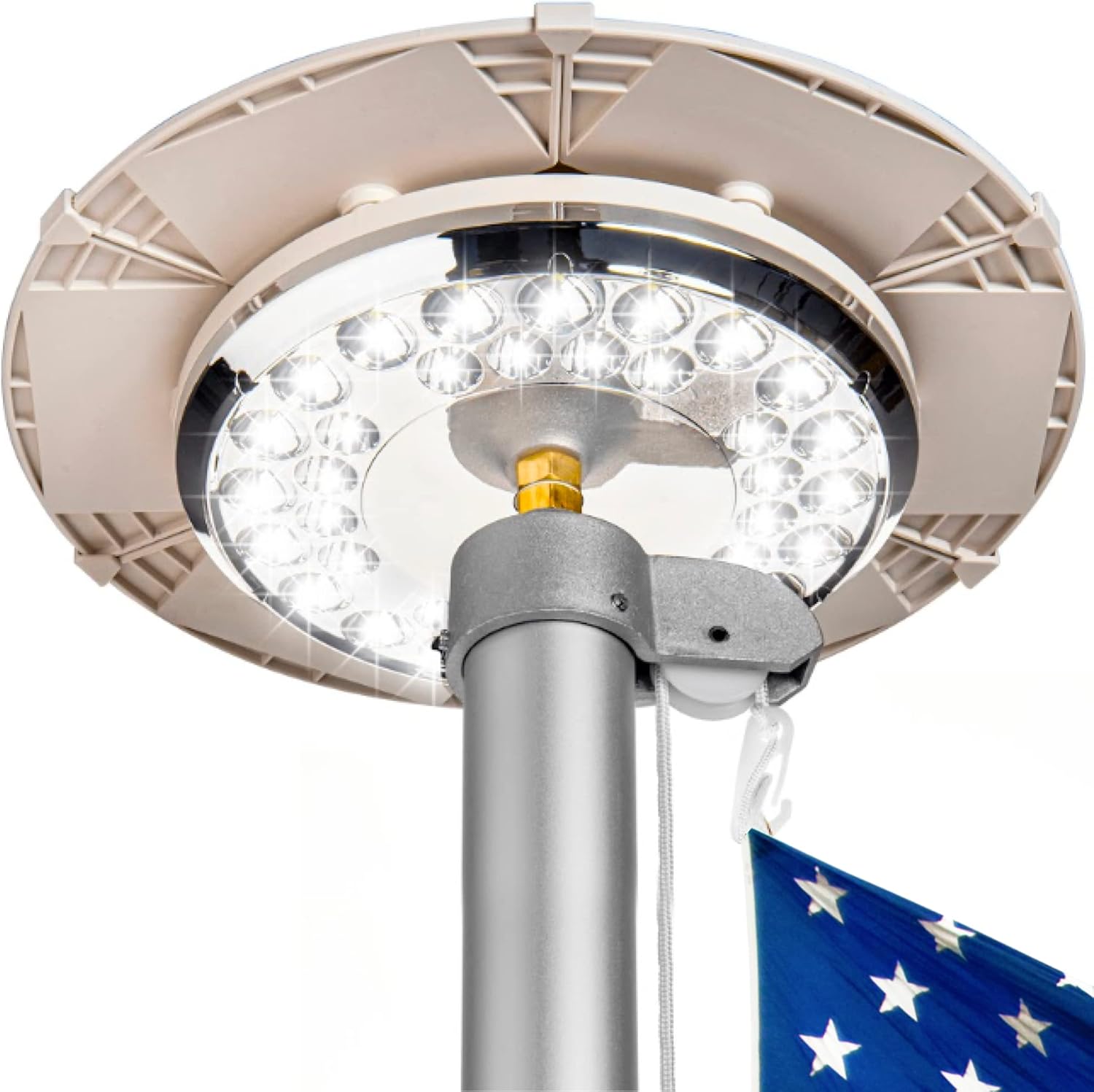 Amazon.com: Patriot Flag Pole Light Solar Powered - 40 Hours of Solar ...