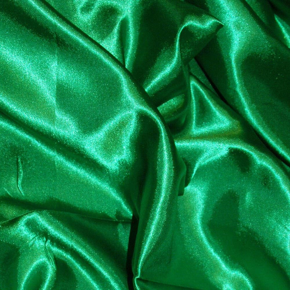 Gorgeous Bottle Green Silky Satin Fabric Material Dress Making Venue ...