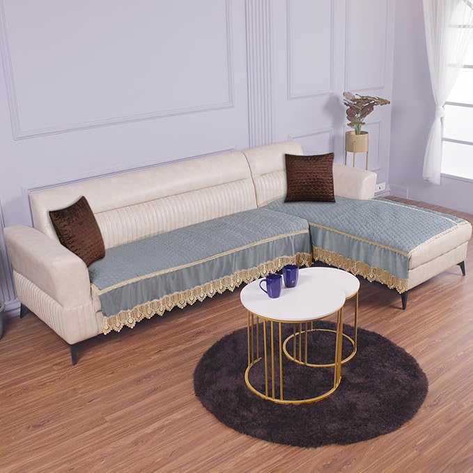 HOKIPO Premium Dutch Velvet Anti Slip Sofa Seat Mat for L Shape and 1/2 ...