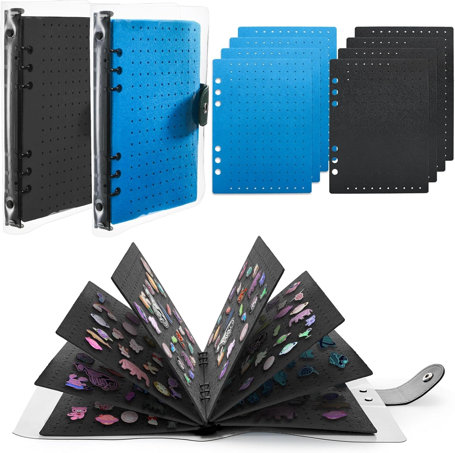 Amazon.com : Nagpew 2 Pack Pin Display Book, 16 Pages Pin Books with ...