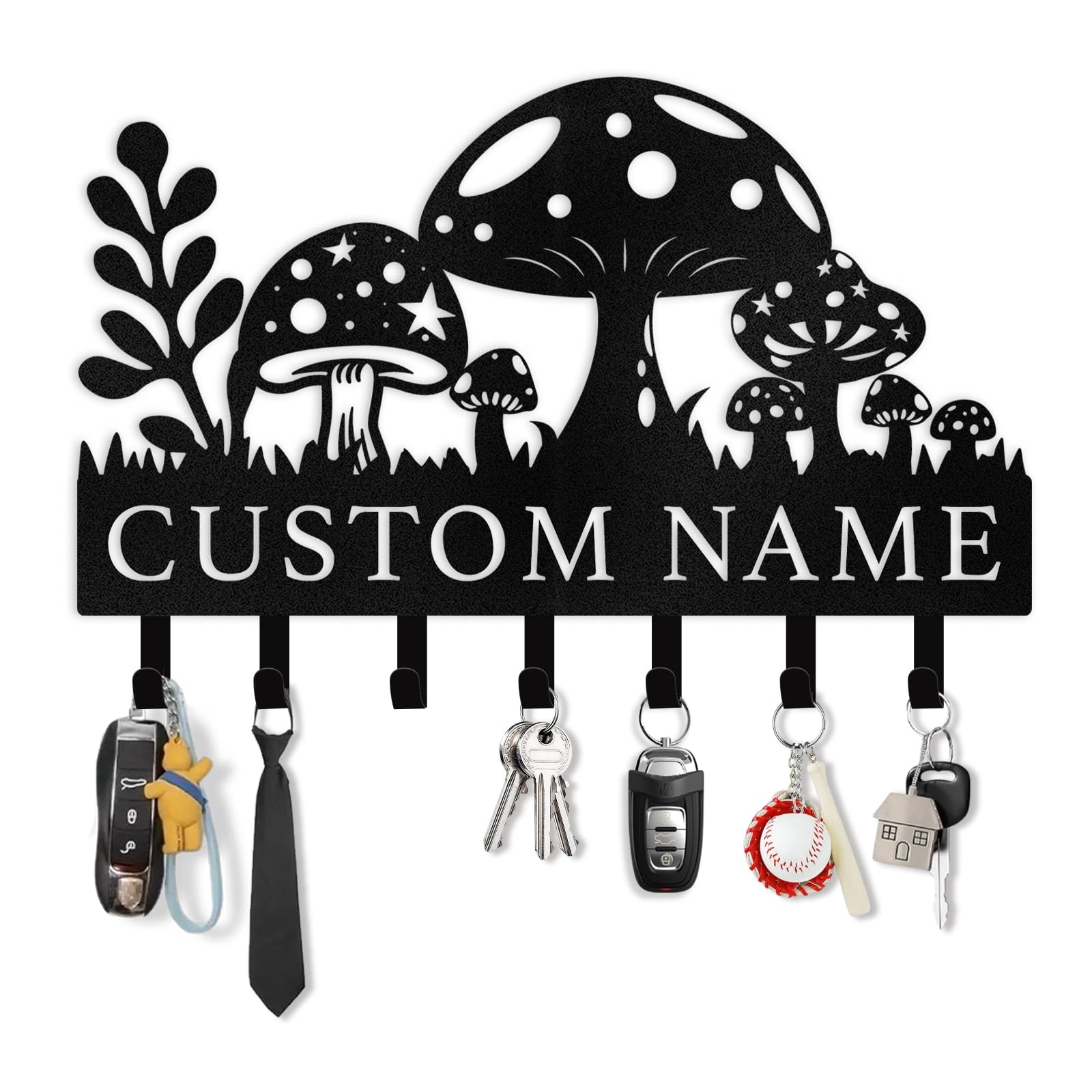Amazon.com: Dyoart Custom Name Key Holder on Wall, Personalized Key ...