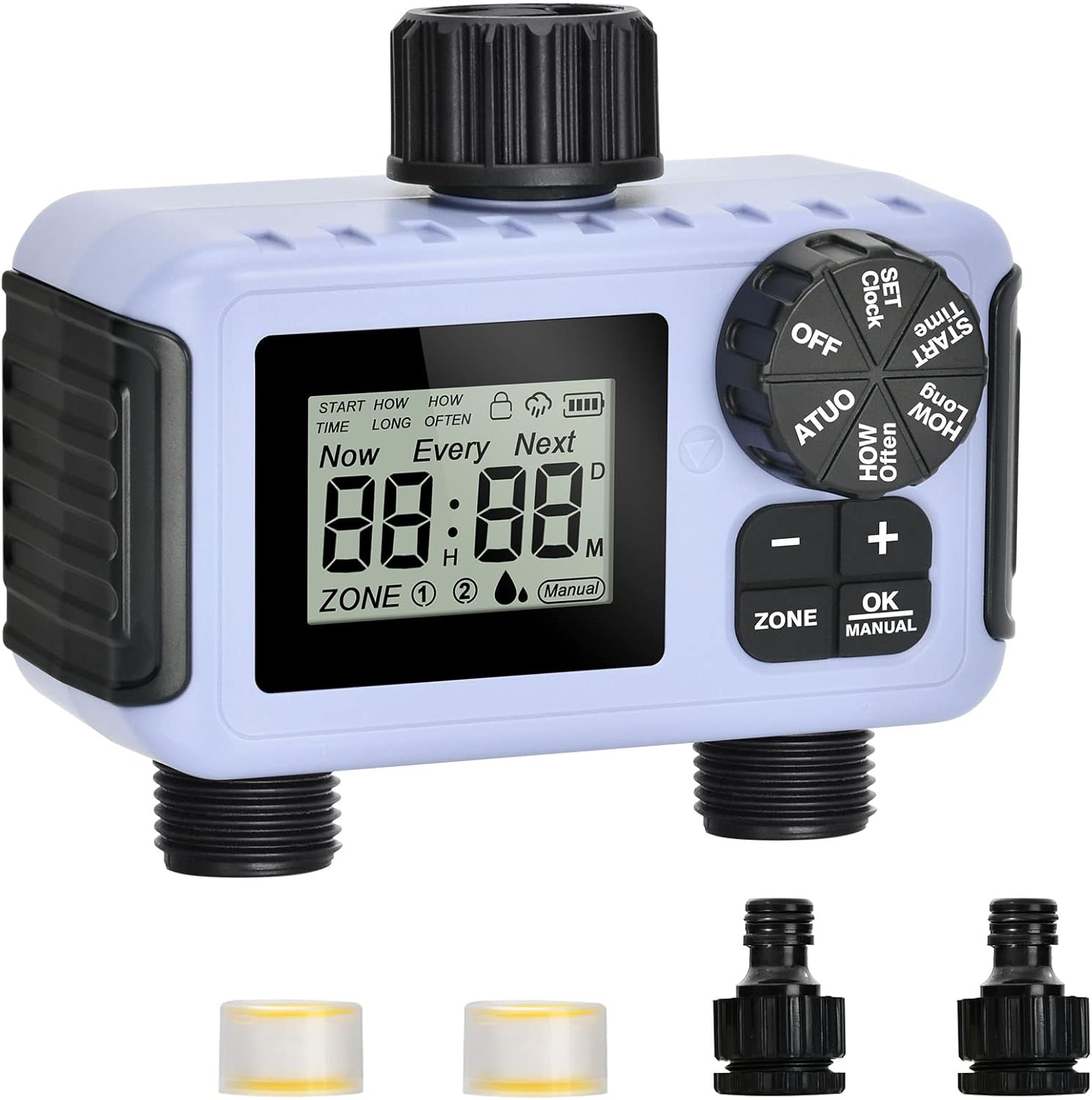 Amazon.com : Sprinkler Timer 2 Outlet, Programmable Water Timer for ...