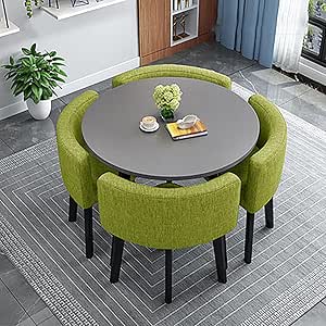 Amazon.com - Round Kitchen Dining Table Set - Simple Small Conference ...