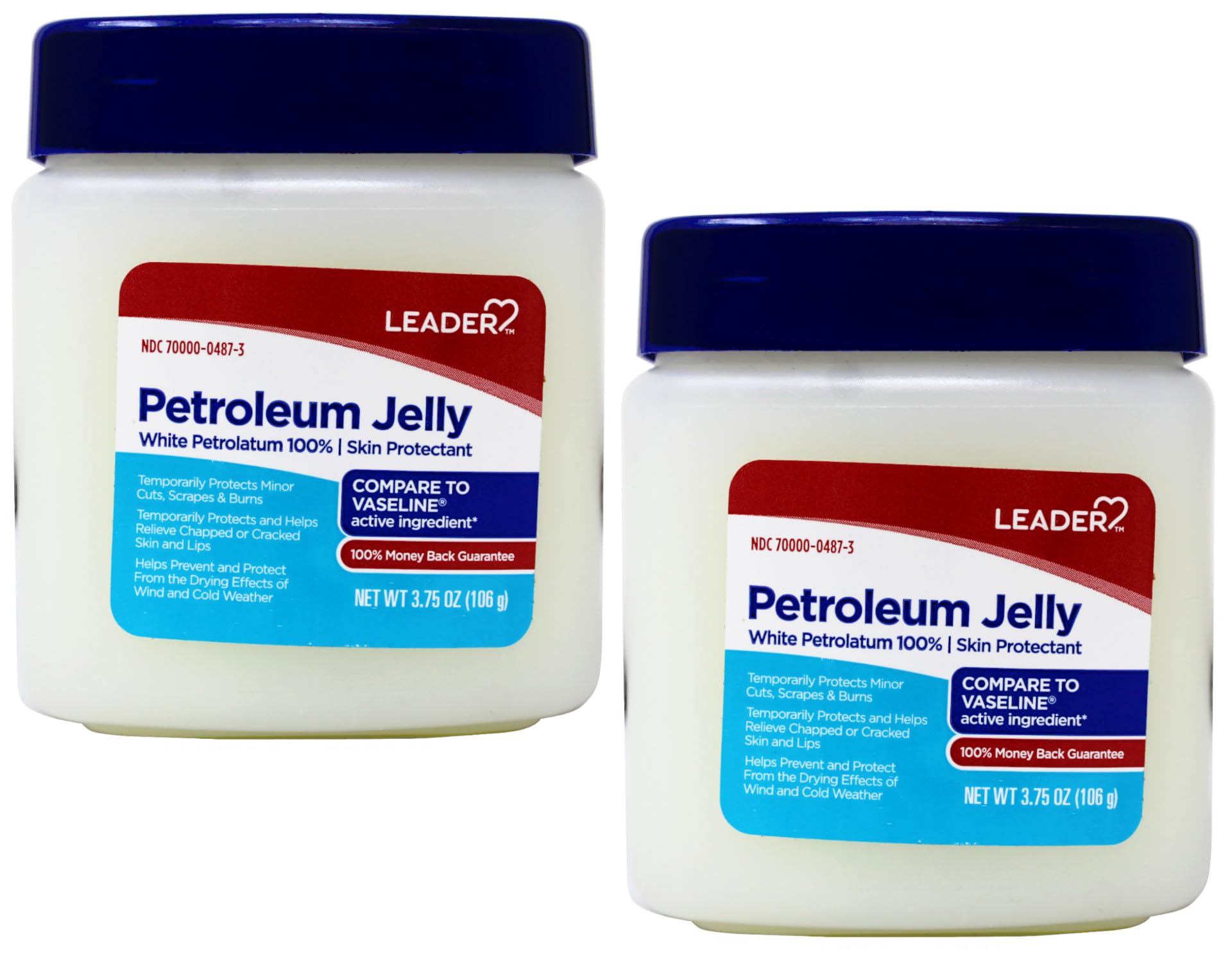 Amazon.com: Leader Petroleum Jelly Skin Protectant 3.75 Oz Jar (2 ...