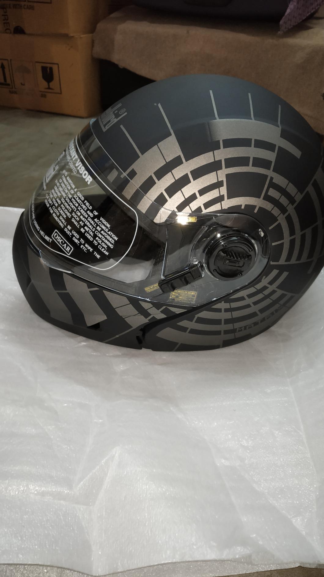 Steelbird SB-41 Oscar Flip Up Helmet Balck & Grey , Size: L(57-58 cm ...