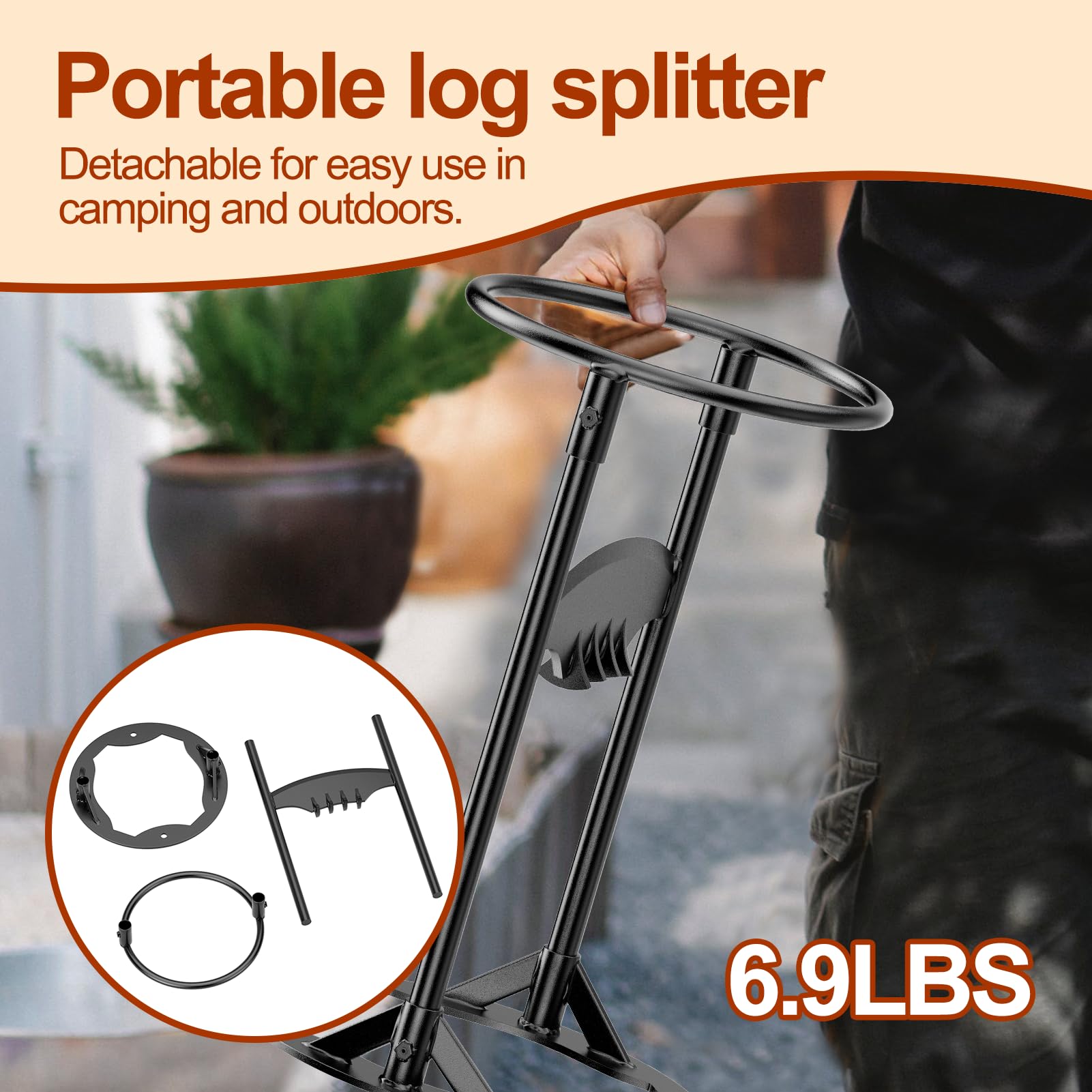 Snapklik.com : Kindling Splitter For Wood, Manual Log Splitter, High ...
