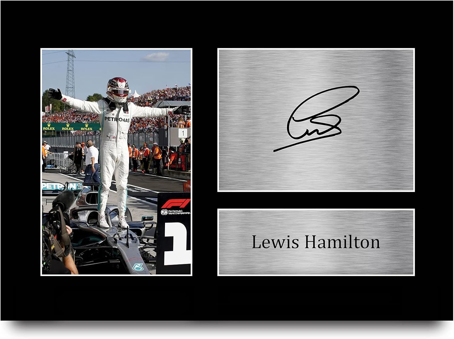 HWC Trading Lewis Hamilton Gift Signed A4 Printed Autograph Mercedes F1 ...