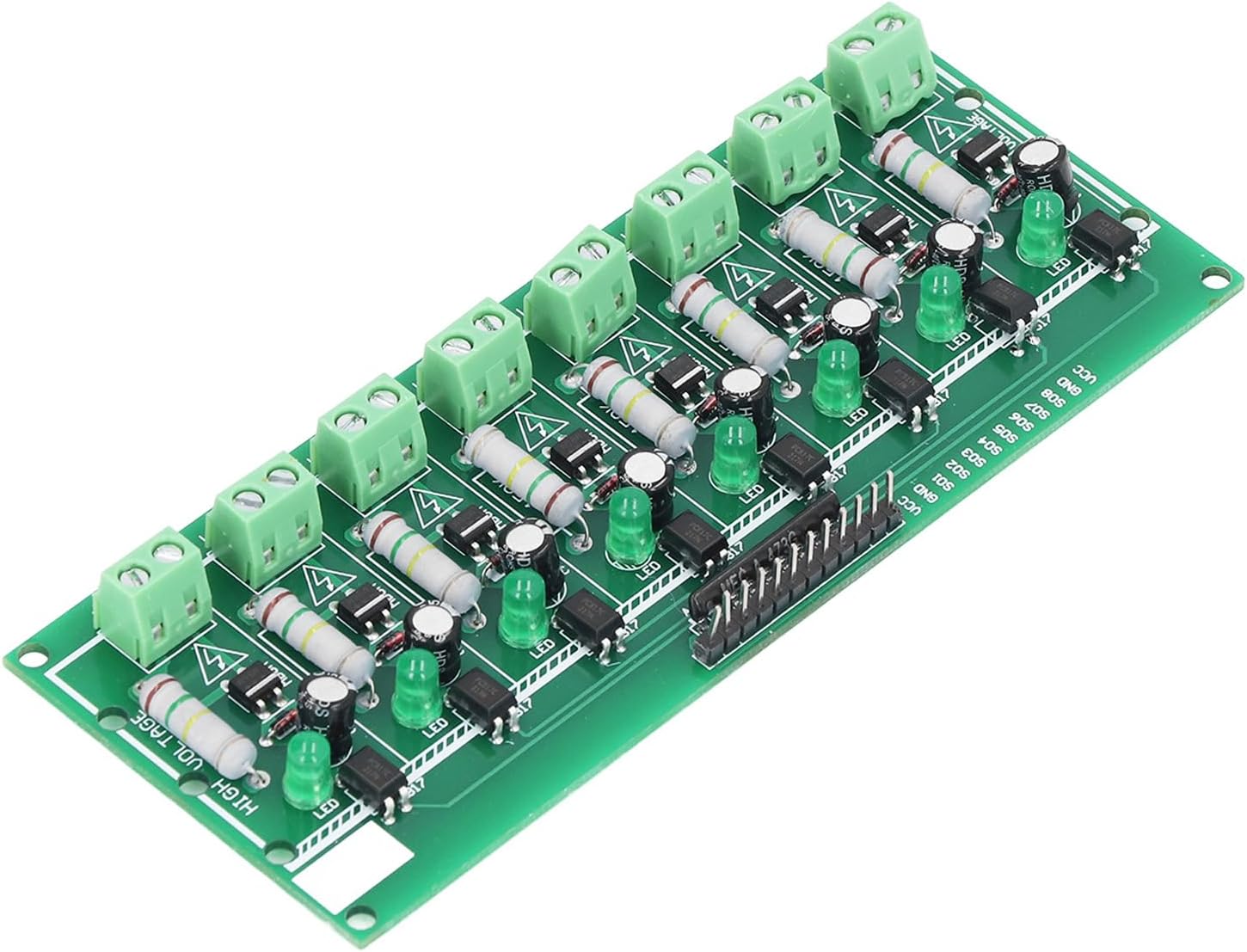 Optocoupler Isolation Board, Level Output Module, 8 Channel PLC Voltage ...