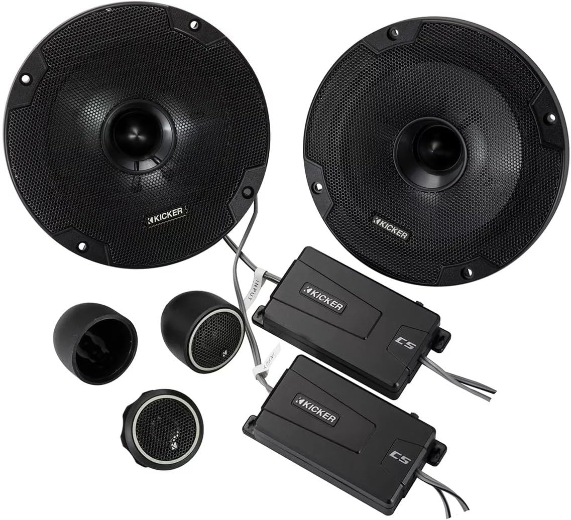 Amazon.com: Kicker 46CSS654 6.5" 6 1/2" 600 Watt 4-Ohm Car Audio ...