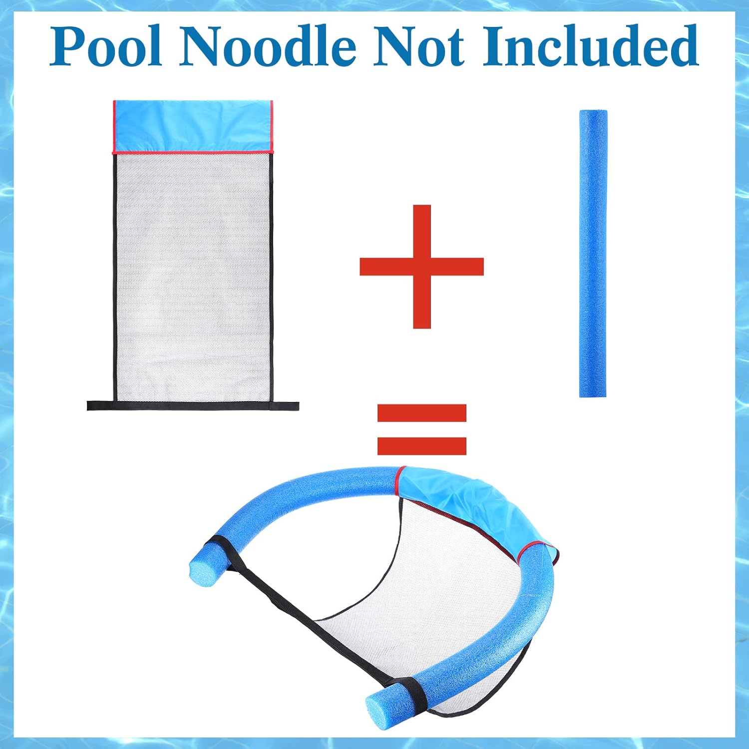 Pieces Floating Pool Chair Noodle Slings Mesh Pool Sling Chair Floats ...