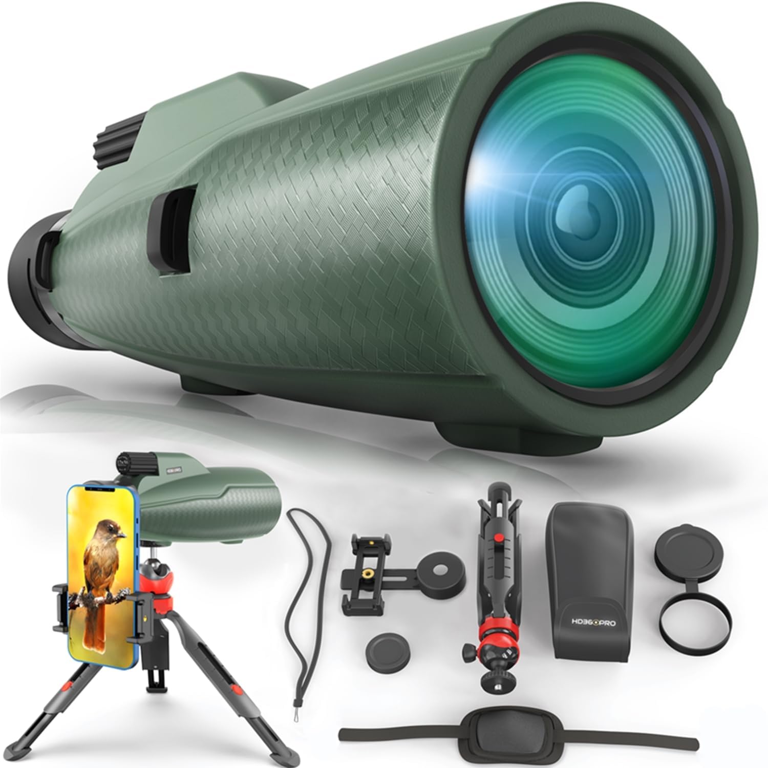 Amazon.com : Telescope 4K 10-300X40mm Telephoto Monocular, Super Zoom ...