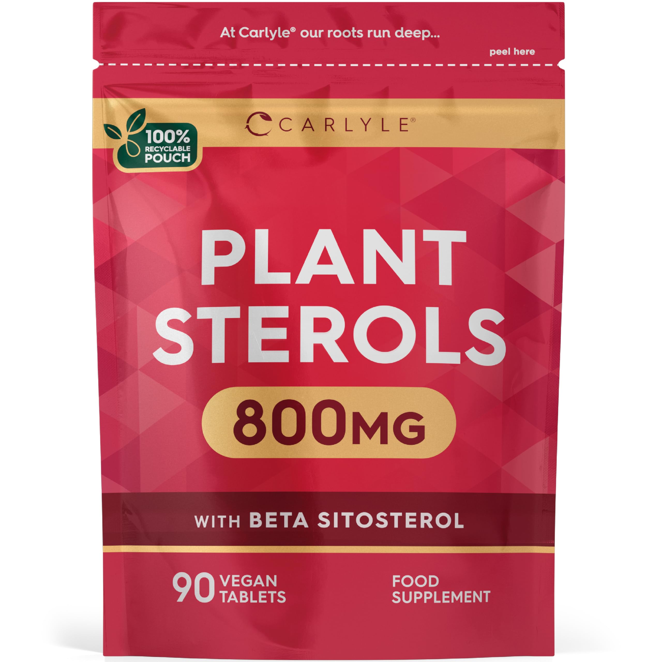 Plant Sterols 800mg | 90 Vegan Tablets | High Strength Supplement with ...