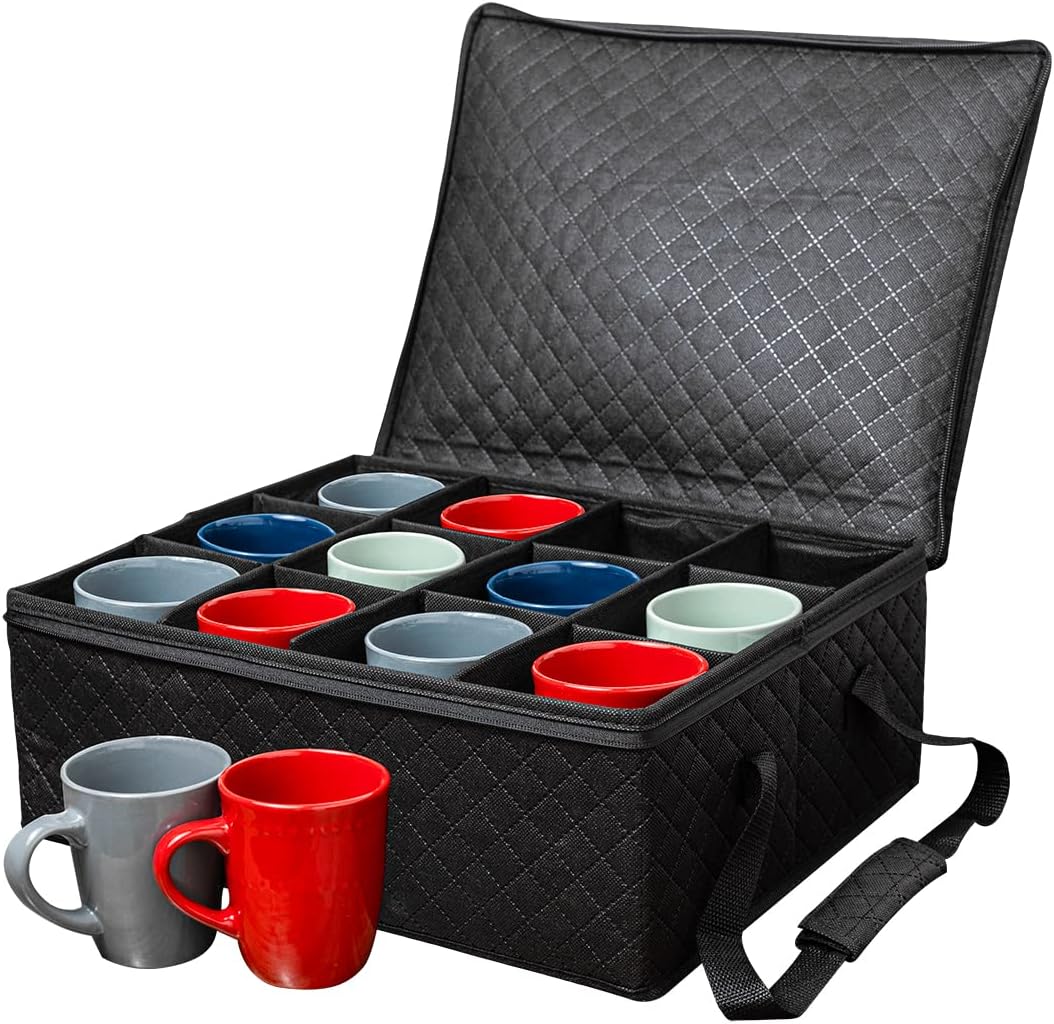 Amazon.com: Mug Storage for Coffee and Tea Cups - 12 Pcs Mug Storage ...