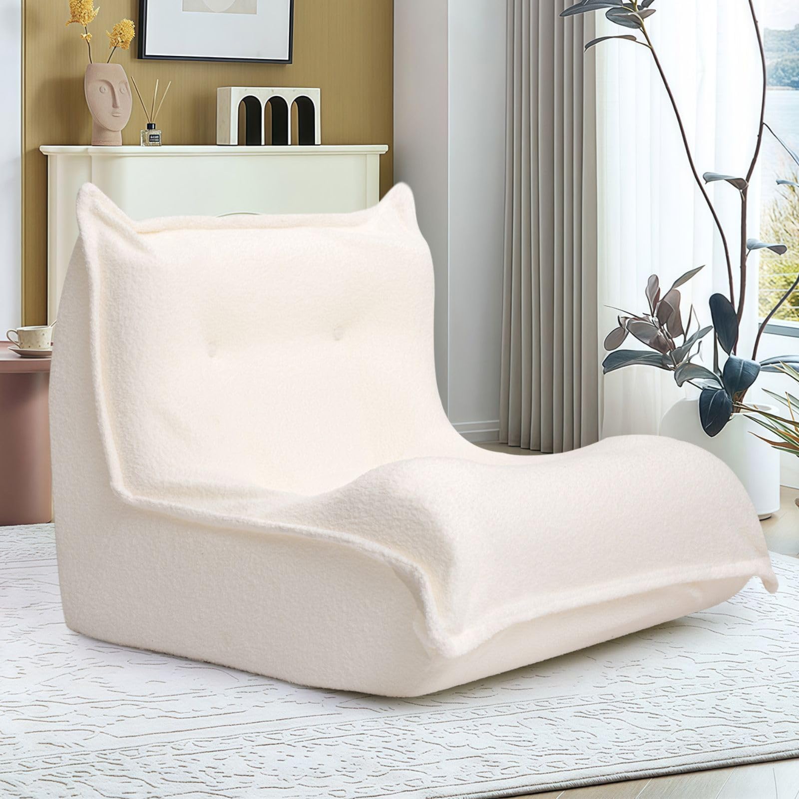 Amazon.com: COMAX Bean Bag Chair for Adults, Fireside Lounger Chair ...
