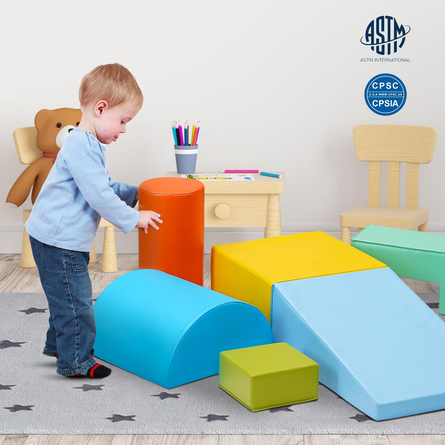 Snapklik.com : Climbing Toys For Toddlers 1-3, 6 Pieces Indoor Climb ...
