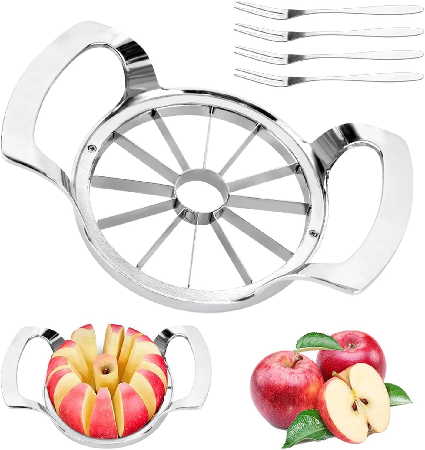 Amazon.com: Apple Slicer, 12Blade Stainless Steel Apple Cutter with ...