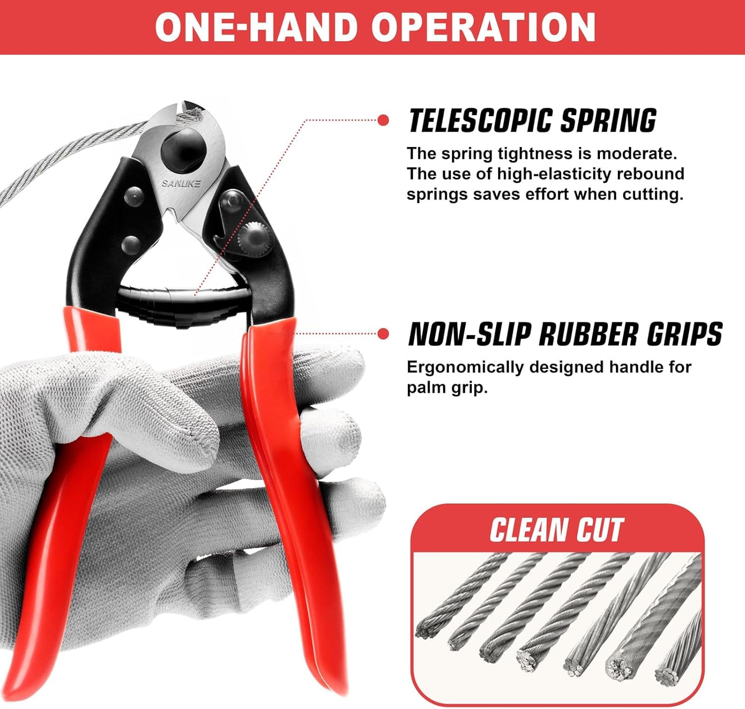 Snapklik.com : Wire Cutters Heavy Duty Cable Cutters Steel Wire Rope Up ...