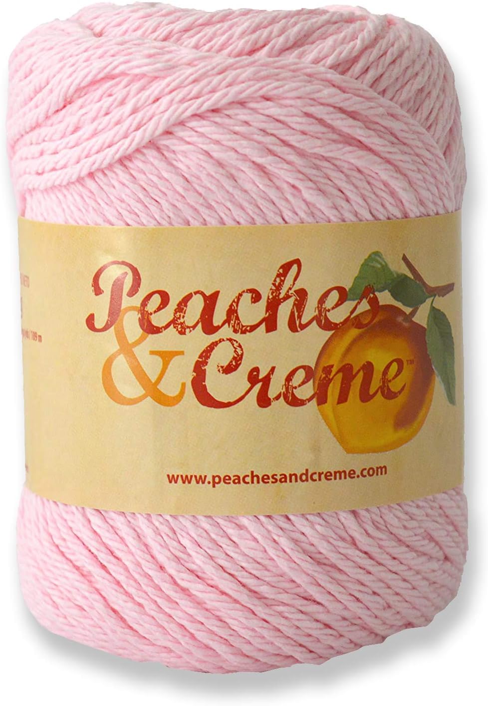 Amazon.com: Peaches & Creme (Cream) Cotton Yarn Pastel Pink 2.5 oz ...