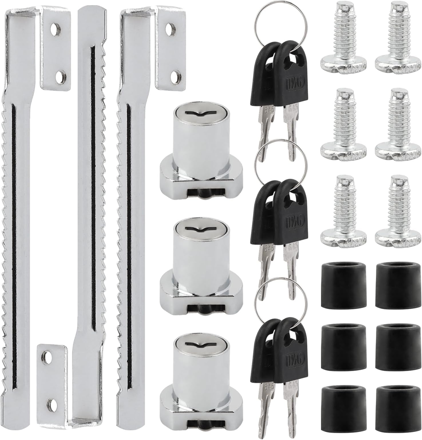 Amazon.com: Jaeskeclip 3pcs Glass Lock,Sliding Glass Door Lock,Showcase ...